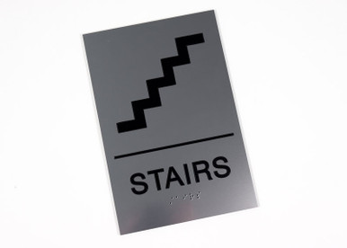 Premium ADA Stairs Signs | Braille Stairs Sign