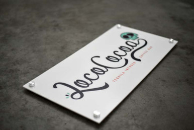 Custom Printed Sign with Stand Offs | Custom Logo Office Signs