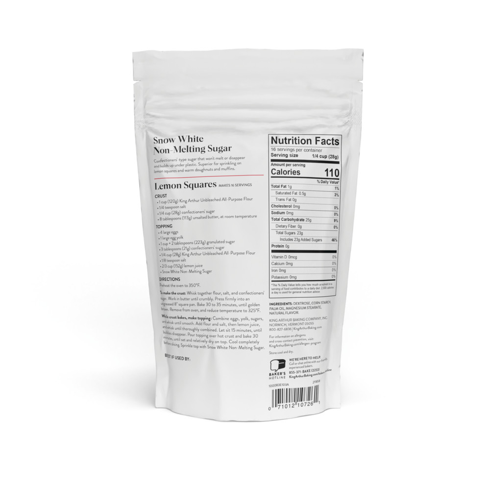 Snow White Non-Melting Topping Sugar | King Arthur Baking Company