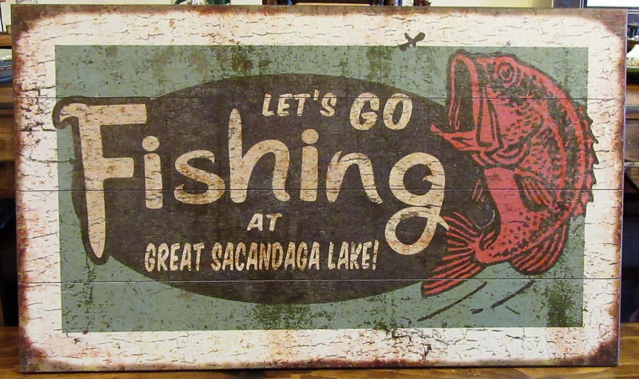 Wall Hangings Rustic wooden Gone Fishing sign Home & Living Wall Decor ...