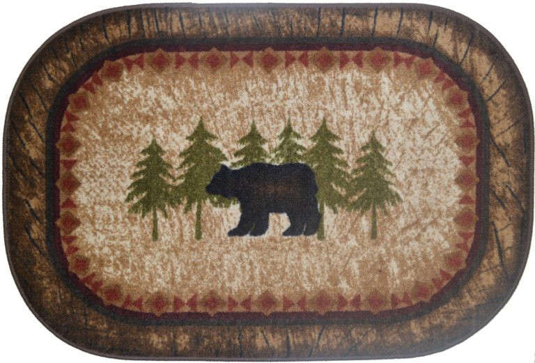 Birch Bear Non Skid Rug Options Available - Adirondack Country Store