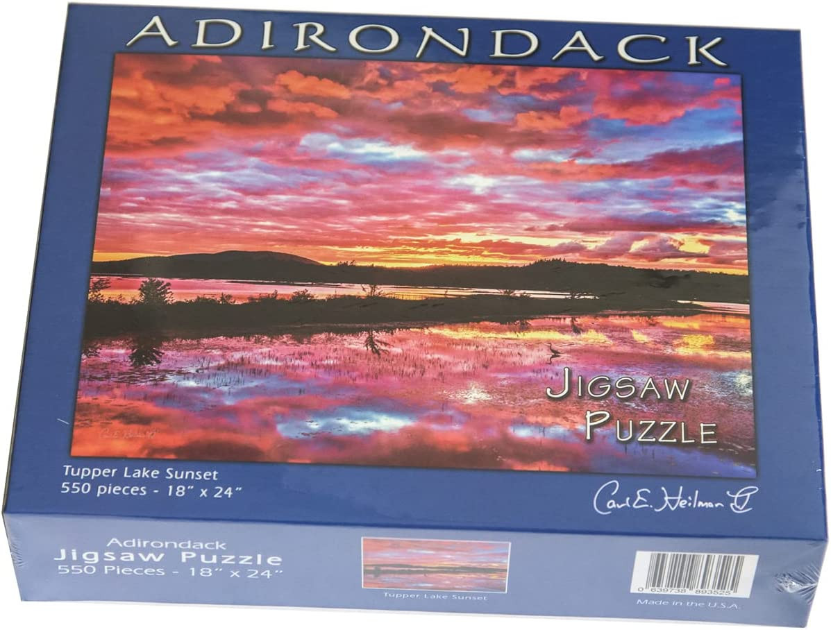 Carl Heilman II Adirondack Jigsaw Puzzle, "Tupper Lake Sunset" 550 ...
