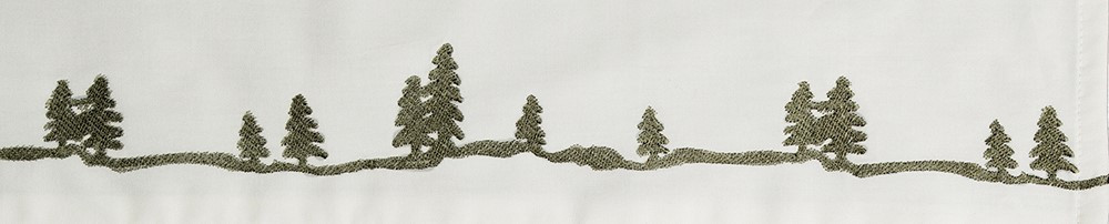 Embroidered Pine Tree Sheets - Adirondack Country Store