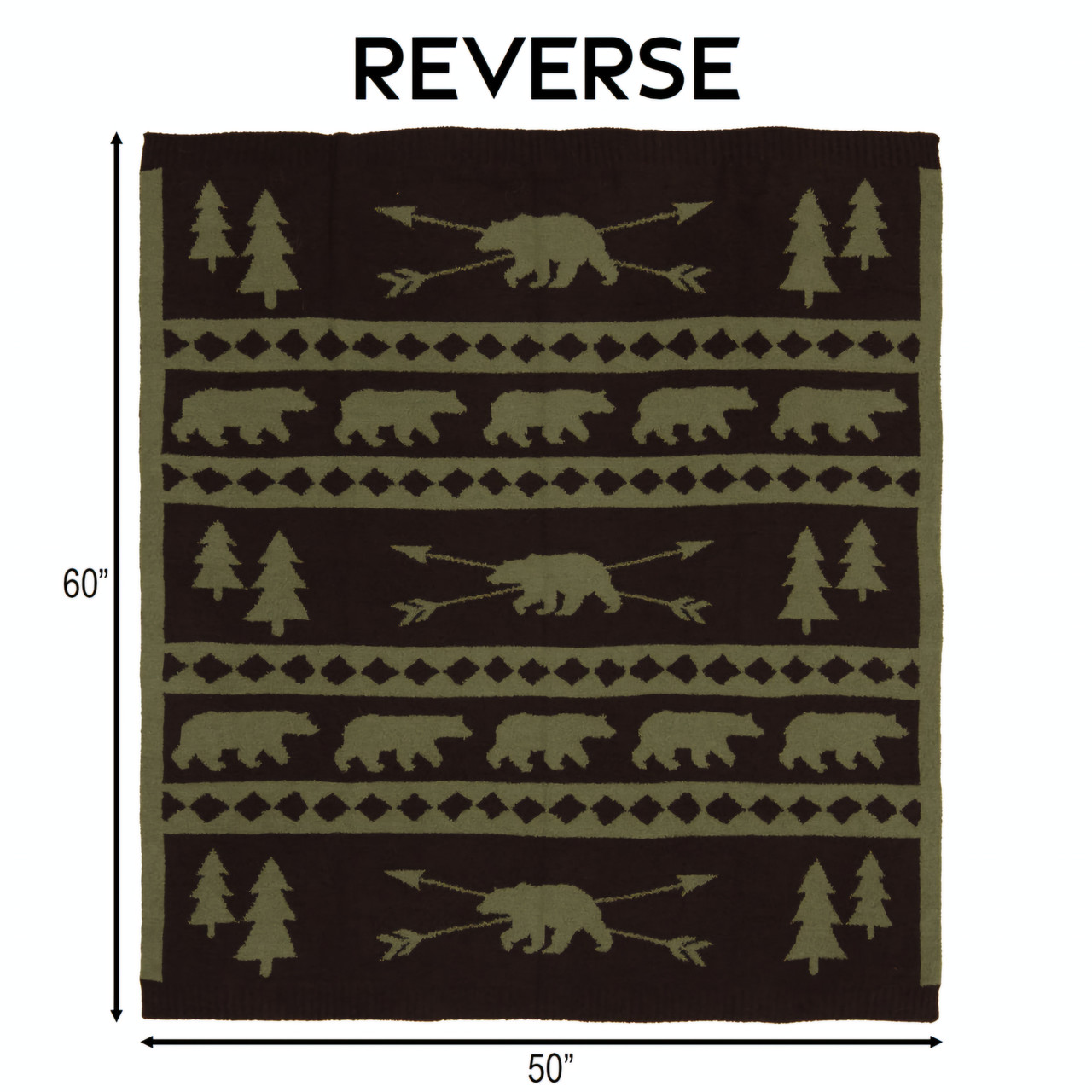 Bear and Pine Tree Stretchy Blanket - Adirondack Country Store