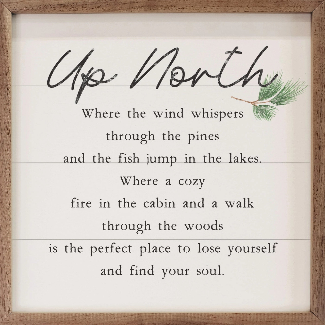 Up North Wooden Shelf Sign - Adirondack Country Store