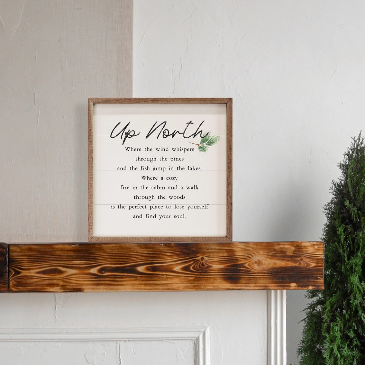 Up North Wooden Shelf Sign - Adirondack Country Store