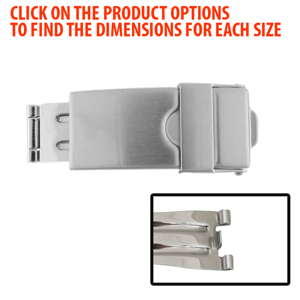 Stainless Steel Tri Fold Buckle with Security Catch Watch Band Clasp