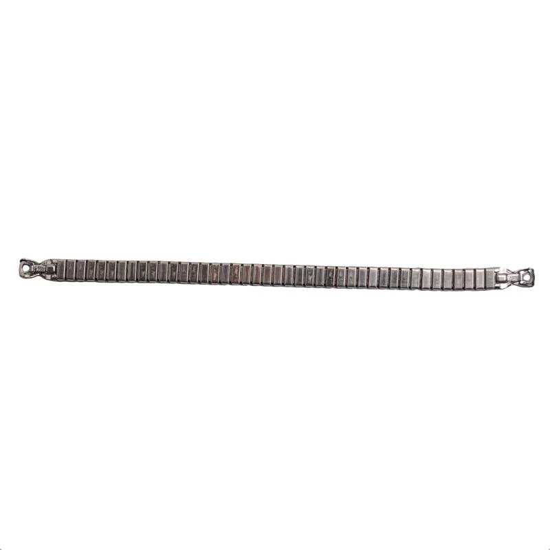 Ladies' 3MM Fancy Silver Tone Expandable Watch Band