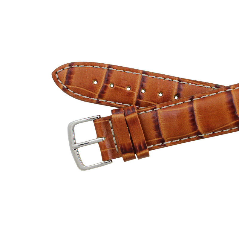 Hadley Roma Alligator Grain 21mm Tan Italian Leather Watch Band 7 1/2 ...