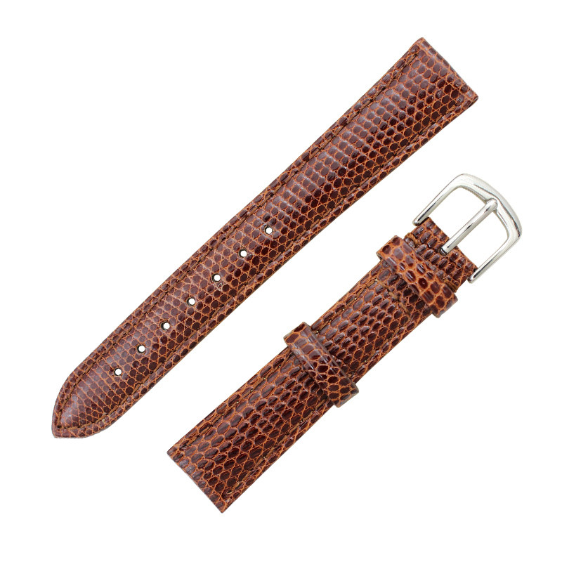Hadley Roma Genuine Java Lizard Tan Watch Band 15mm