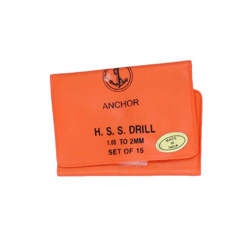 Mini Twist Drill Bit Assortment Set Jewelers 15 Piece Set 1.05 - 2.0mm