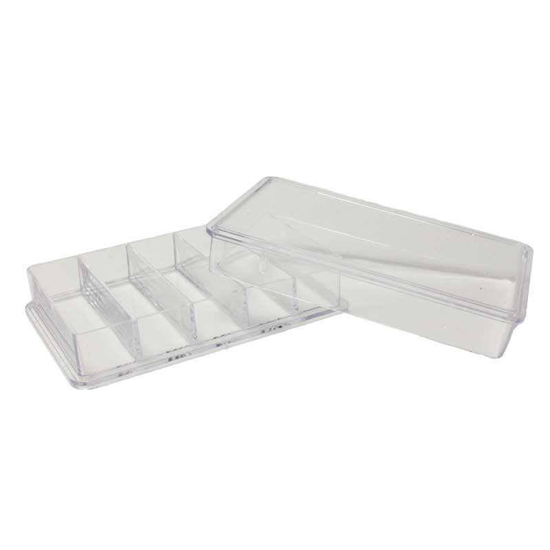 Clear Plastic Stackable Box with Compartments