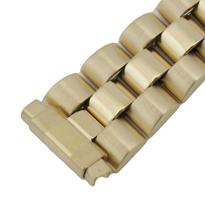 Hadley Roma Watch Band Gold Toned Metal, Expandable Ends 10-14mm