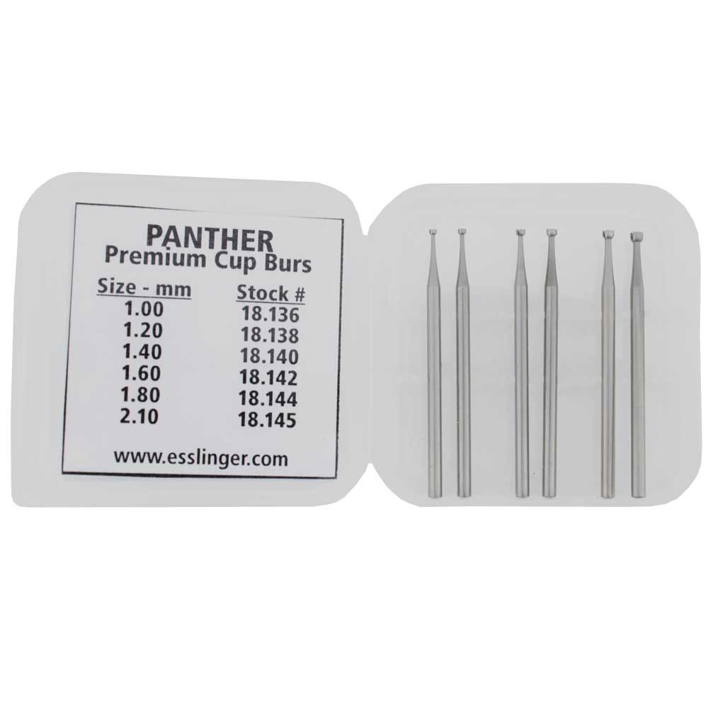 Panther Premium Cup Burs Style 256A 6 Piece Set