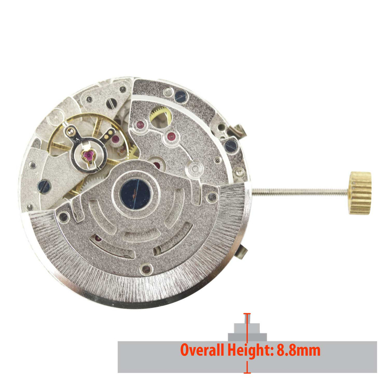 Chinese Automatic Watch Movement DL8281 Small Second at 6:00 Overall ...