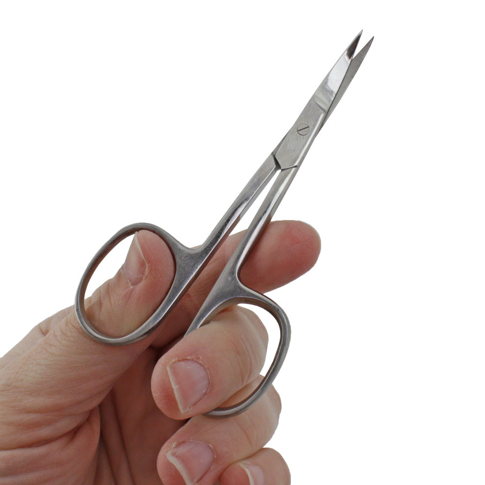 Compact Precision Cuticle Scissors with Curved Blade
