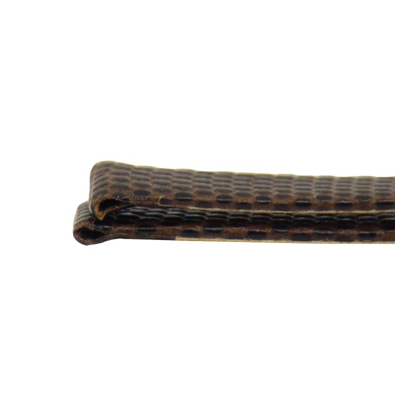 12MM Long Watch Band Brown Leather Lizard Grain