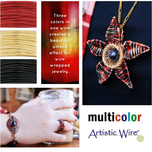 Artistic Wire 18 Gauge Multi Color Craft Wire Red Gold Black