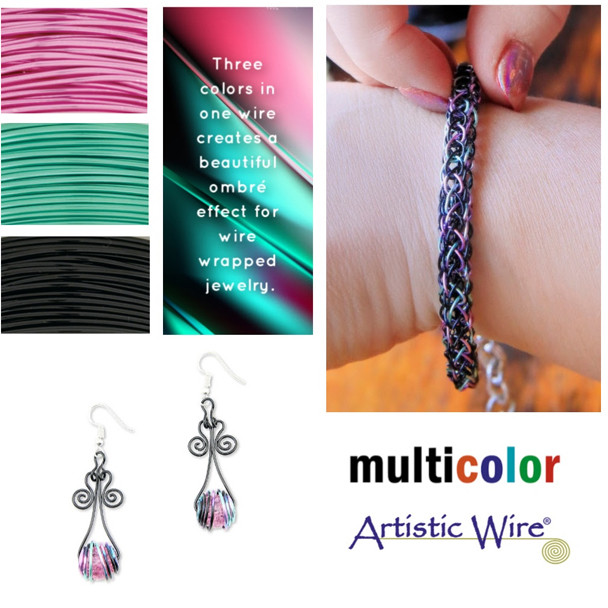 Artistic Wire 20 Gauge Multi Color Craft Wire Pink Black Green
