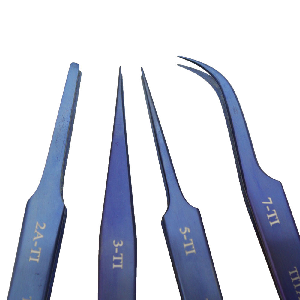 Titanium Tweezers Set of Four