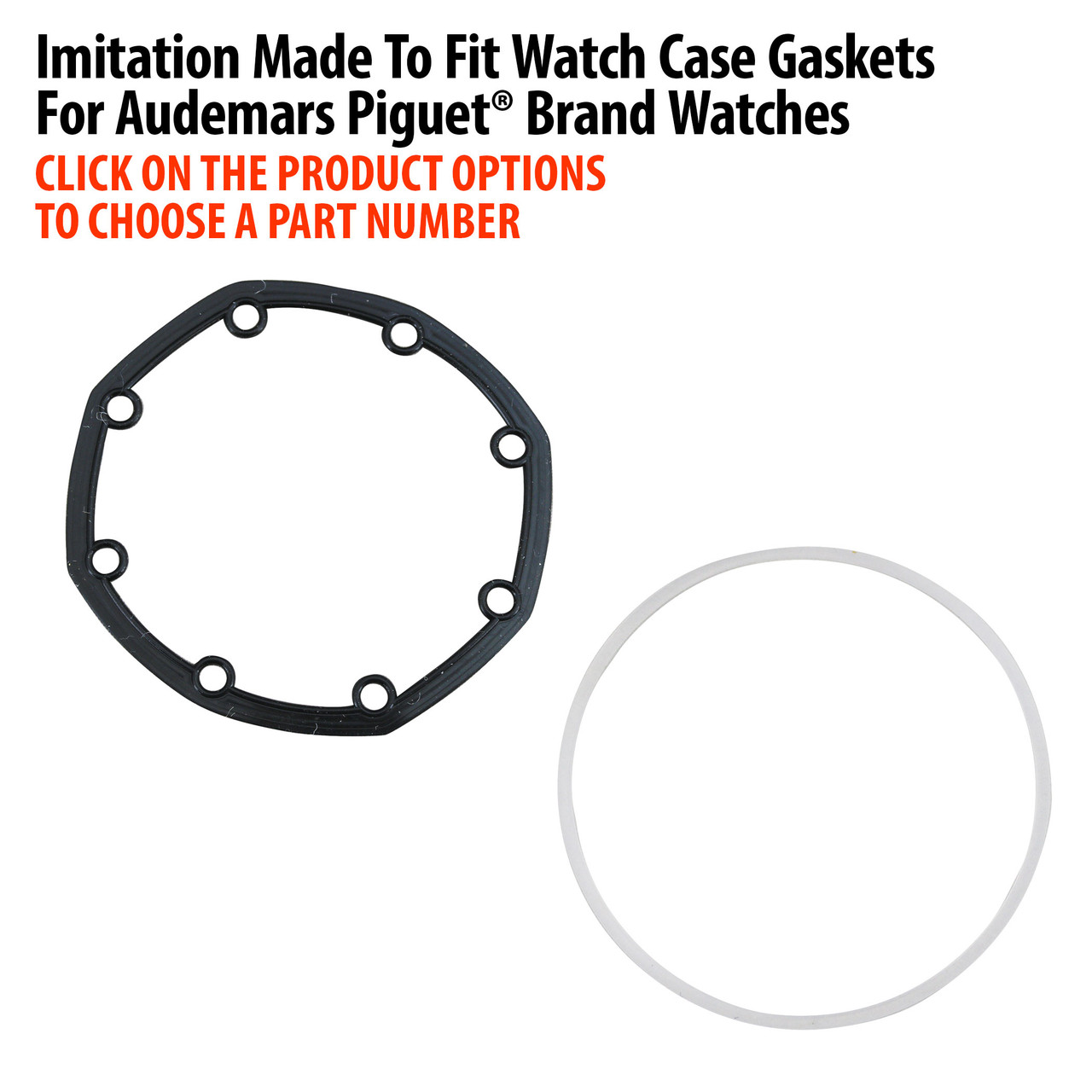 Imitation Made To Fit Watch Case Gaskets For Audemars Piguet® Brand Watches
