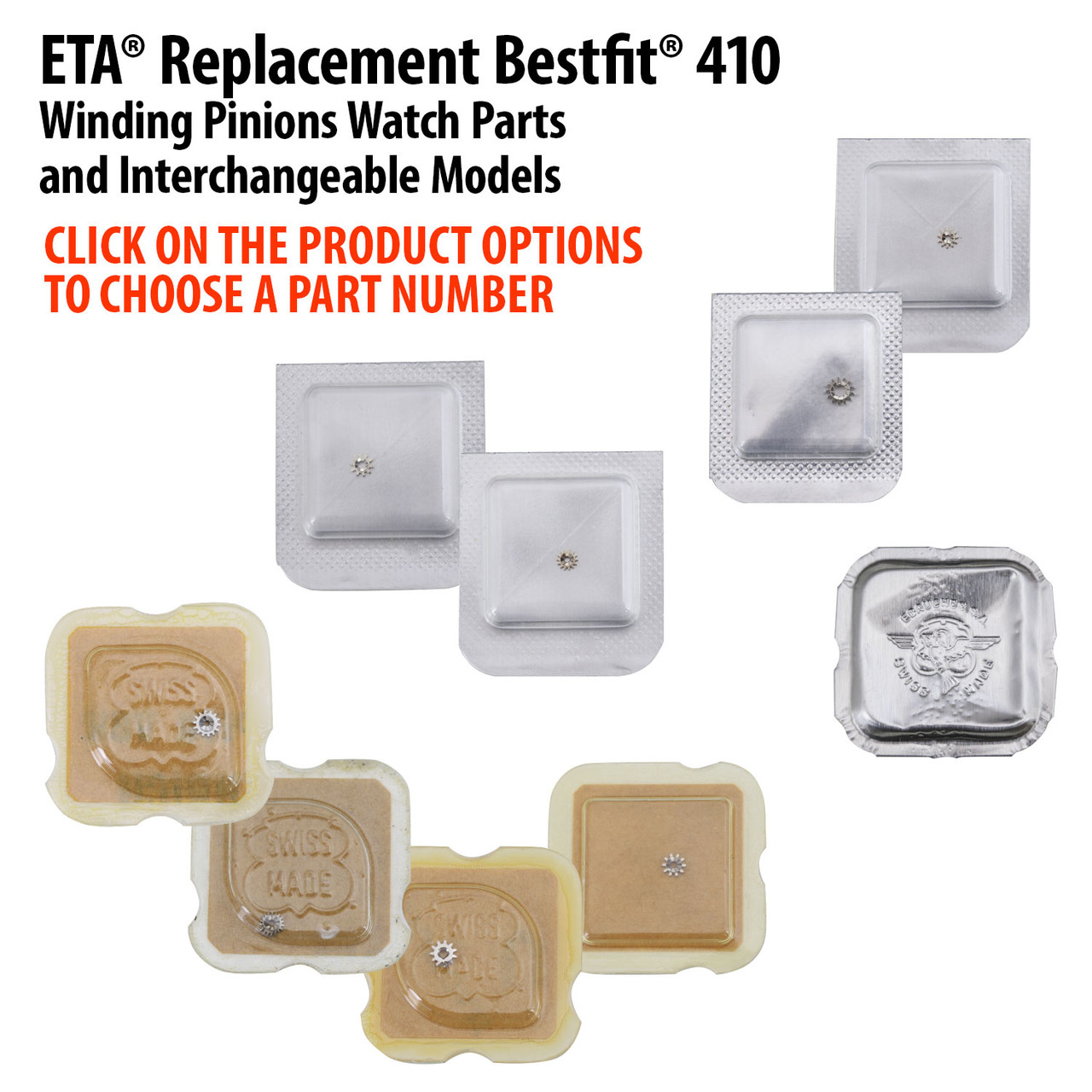 ETA® Replacement Bestfit® #410 Winding Pinions Watch Parts And ...