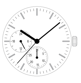 Epson® Japan Multifunction 5 Hand Quartz Watch Movement VX7R Overall ...