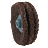 Satin Finish Buff with Plastic Center 4 Inch 3 Ply Fine