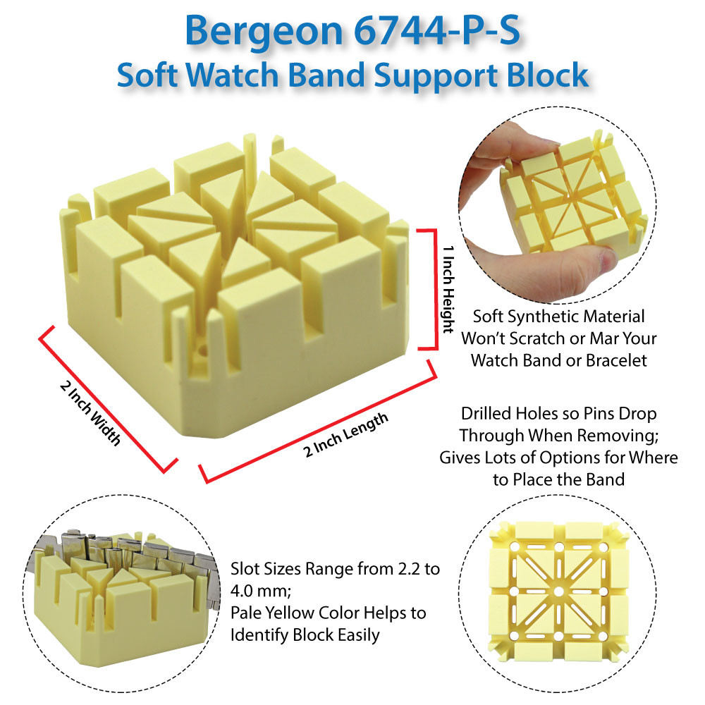 Bergeon Watch Tool Soft Band Support Block - Watch Band Tools ...