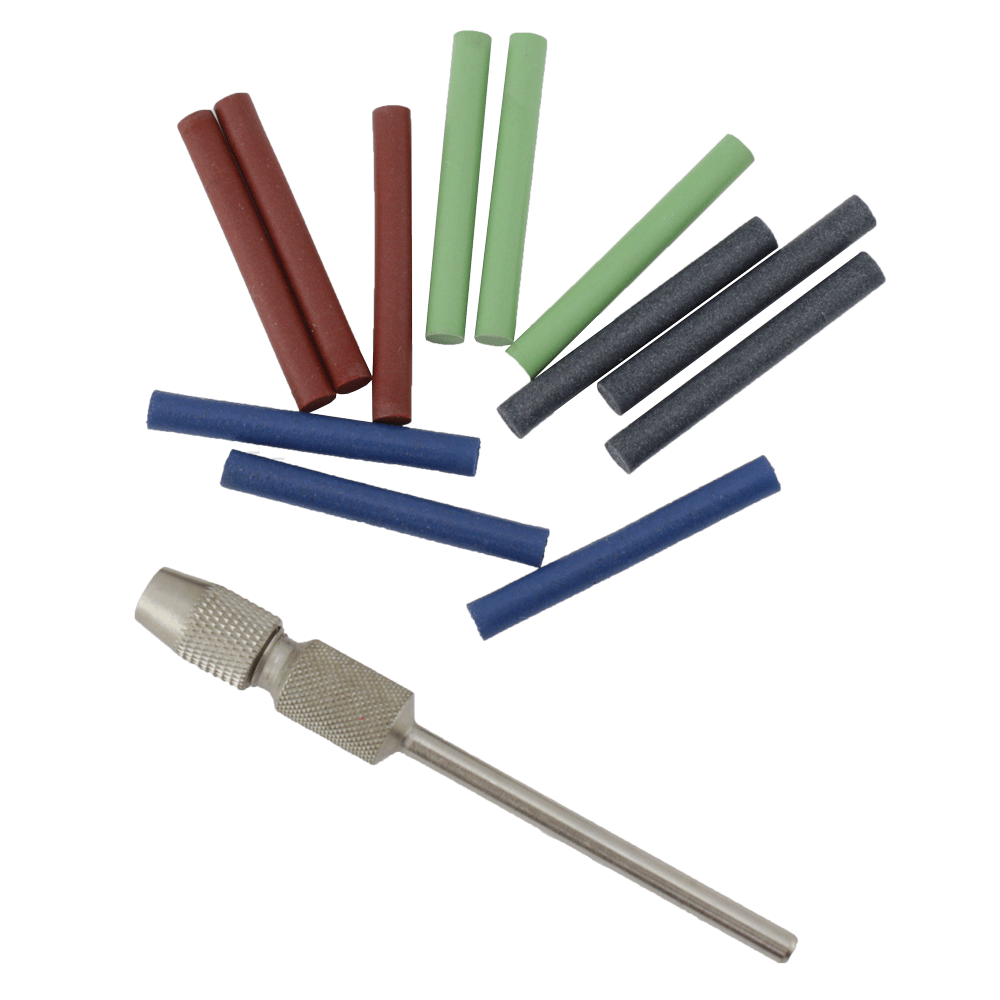 Silicone Polishing Pin Set with Mandrel 3mm