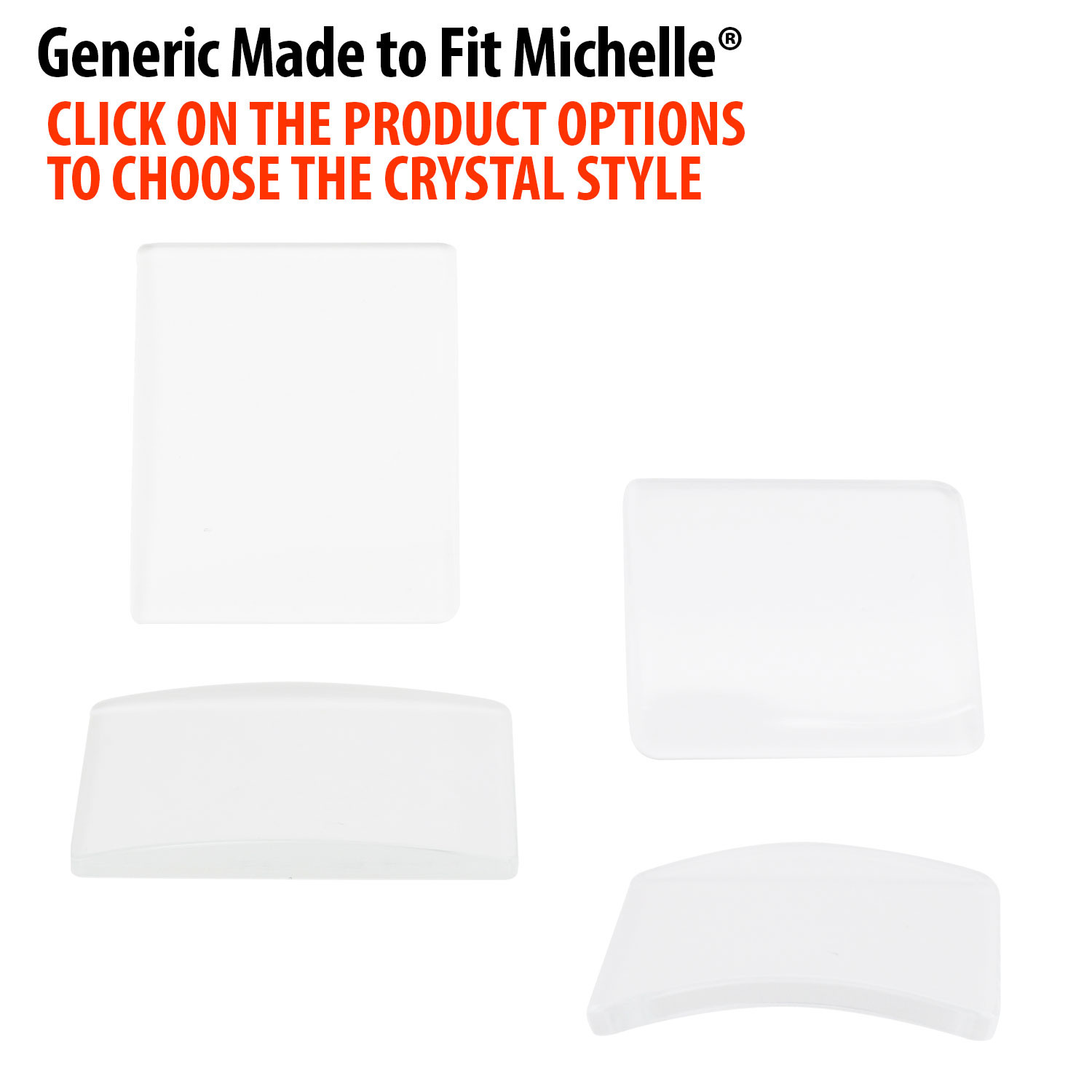 Imitation Watch Crystals Made To Fit Michelle® Brand Watches