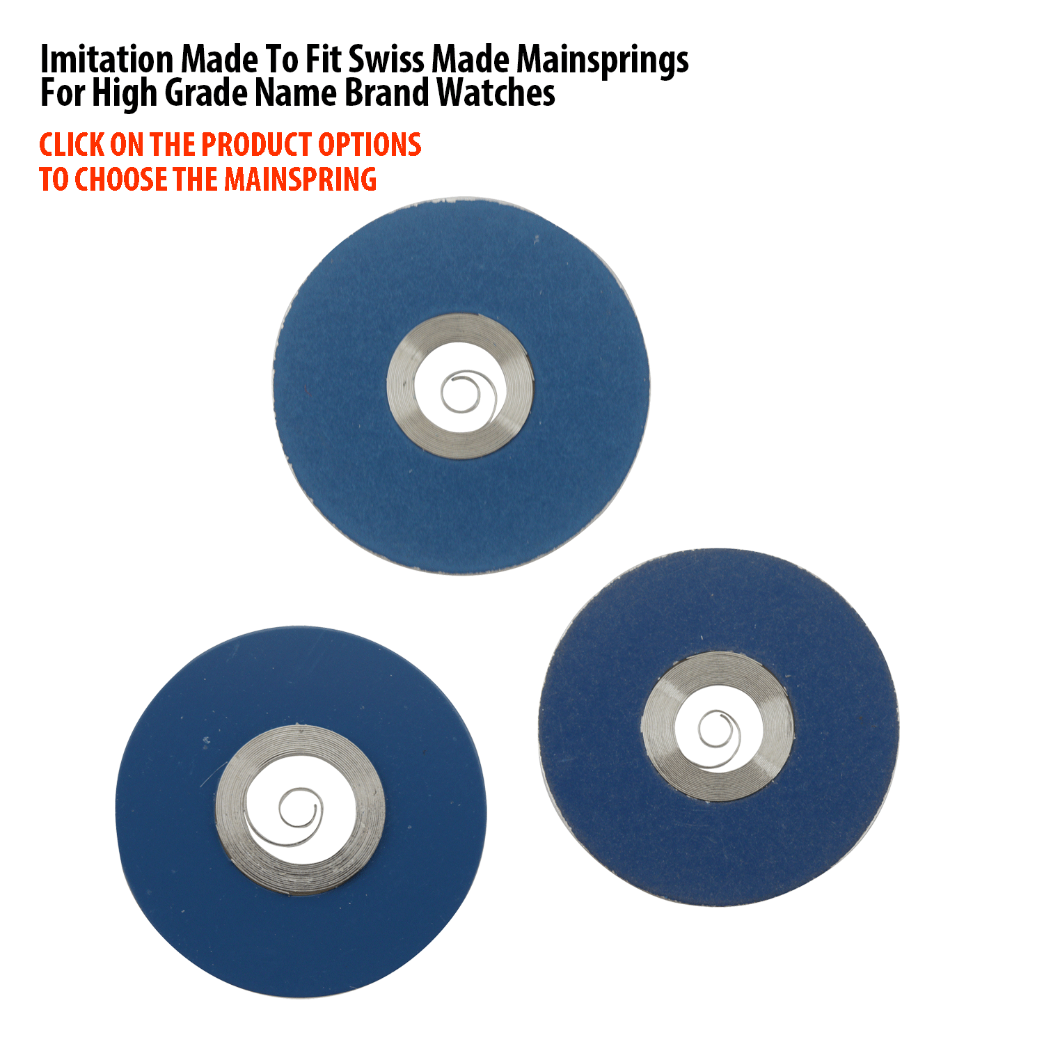 Imitation Made To Fit Swiss Made Mainsprings For High Grade Name Brand ...