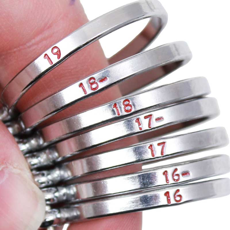 Comfort Fit Ring Sizing Finger Gauge Measure and Size Comfort-Fit Rings ...