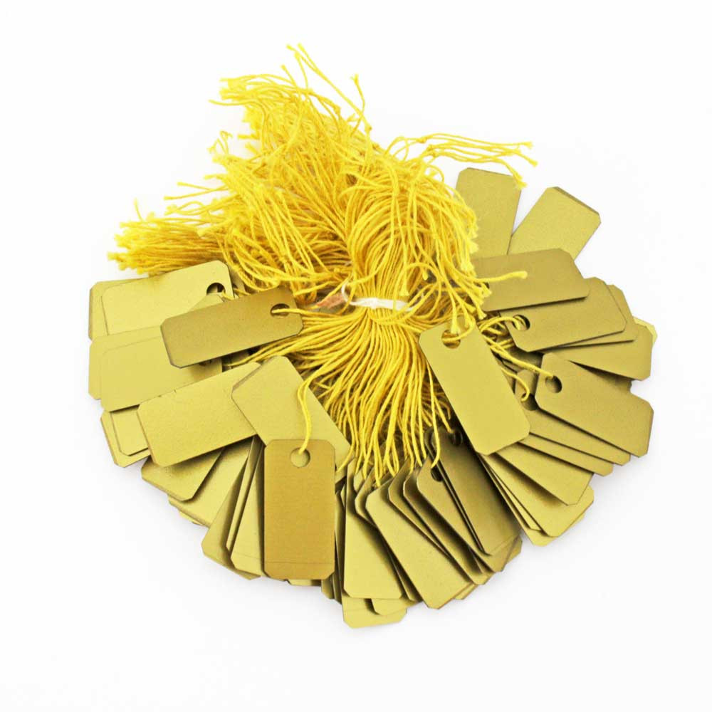 Arch Crown String Tags - 21mm x 9mm Jewelry Price Tag Labels Gold ...