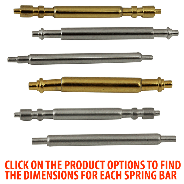 Watch Band Spring Bars | Double Flanged Spring Bars | Esslinger.com