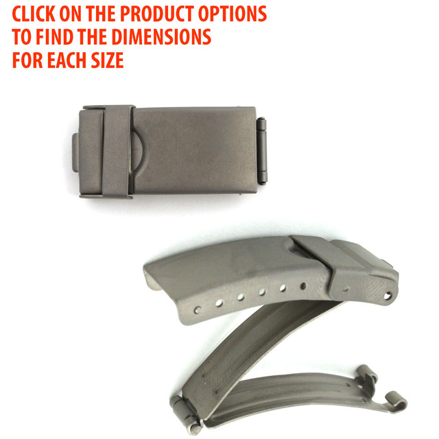 Titanium Tri Fold Buckle with Security Catch Watch Band Clasp