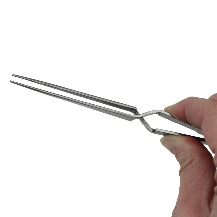 6.5" Cross Locking Serrated Tips Utility Tweezers