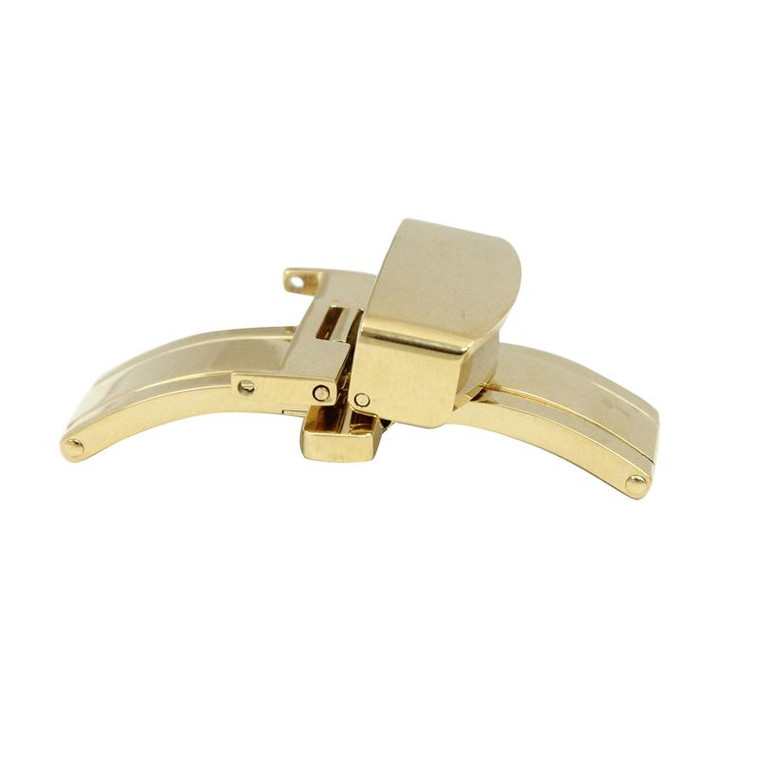 Gold plated Deployant Buckle with Push Buttons Watch Band Clasp