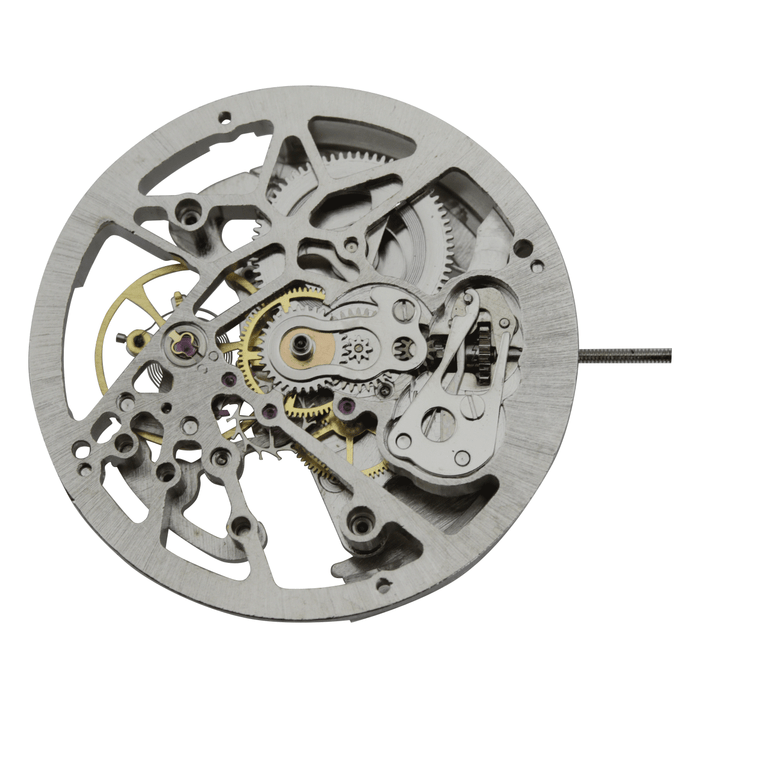 Chinese 3 Hand Automatic Skeleton Watch Movement G3265 Silver Plate ...