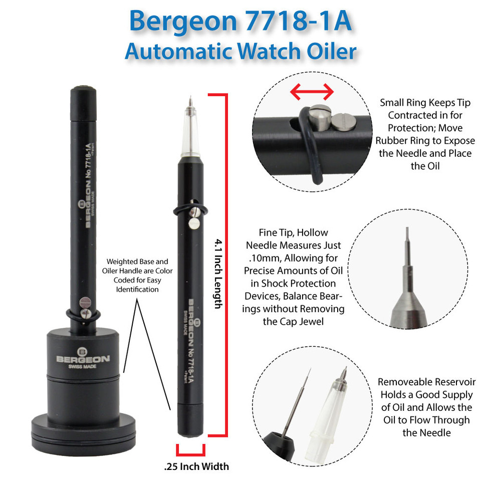 Bergeon 30102-P04 Watch Dip Oiler Set for Watchmakers