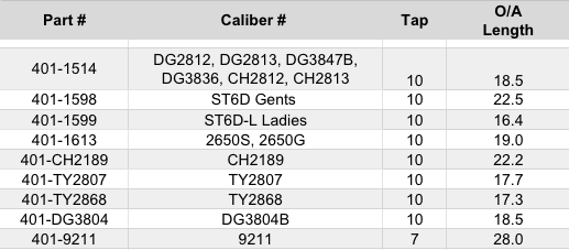 Genuine Chinese Mechanical Replacement Watch Stem