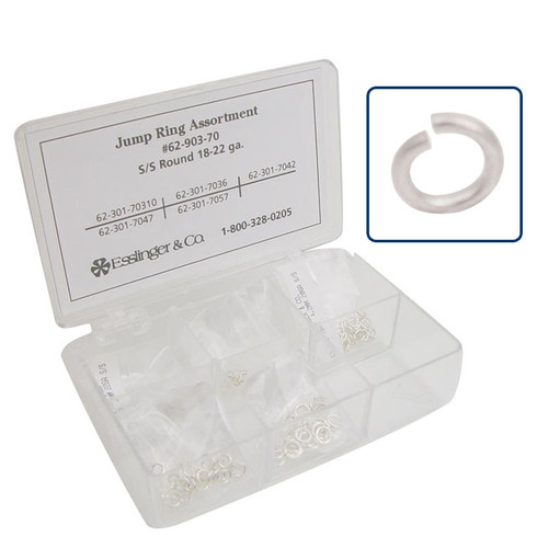 144 Piece Round Sterling Silver Jump Ring Assortment
