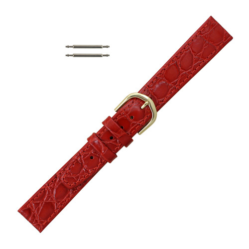 18mm Red Leather Watch Band - Watch Straps | Esslinger Watchbands