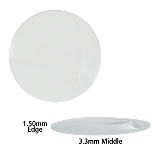 1.50 mm Thick Round Magnifier Mineral Glass Watch Crystals