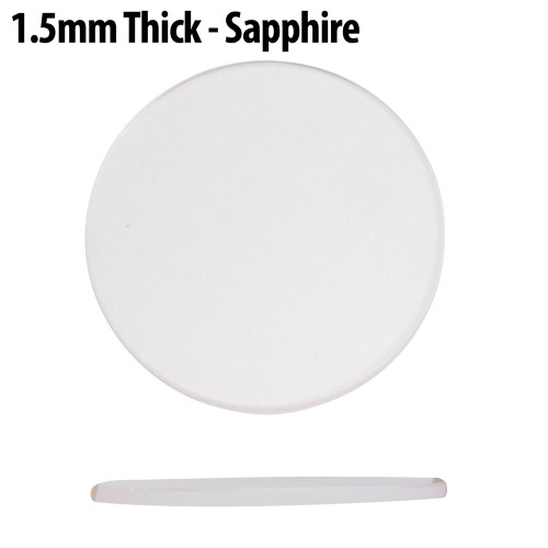 Sapphire Watch Crystal 1.5 mm Thick Round