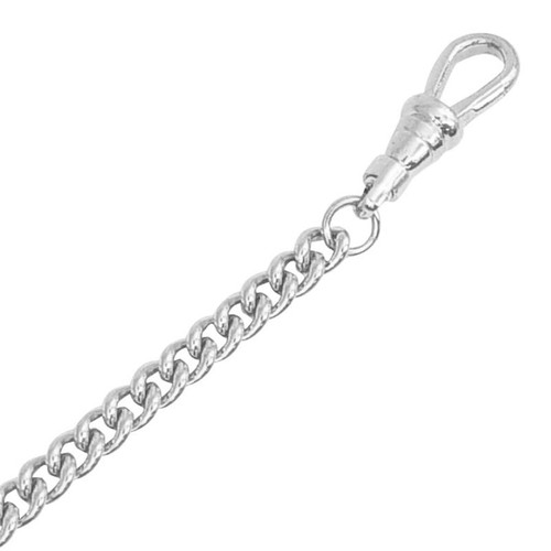 Pocket Watch Chain With Spring Ring and Swivel Clasp
