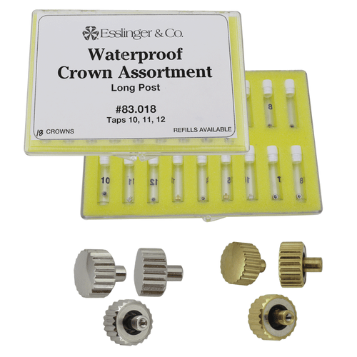Long Post Waterproof Watch Crowns Assortment