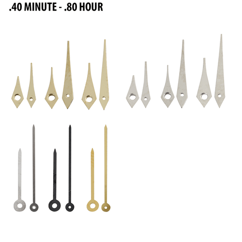 Watch Hands To Fit Minute Hand Hole Size .40mm And Hour Hand Hole Size ...