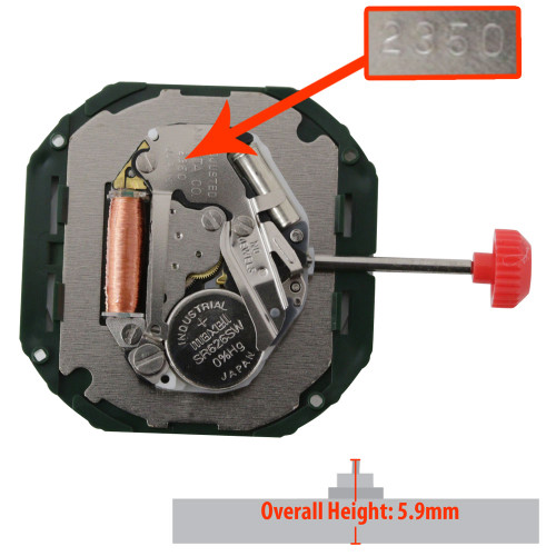 Miyota/Citizen LTD 3 Hand Quartz Watch Movement 2350 Day at 12:00 Date ...