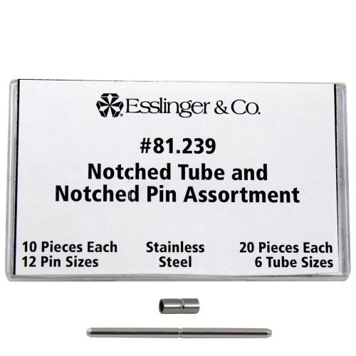 Notched Pin and Notched Tube Assortment for Watch Bands